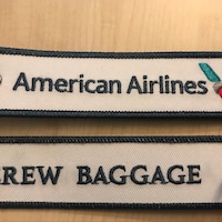 50 Flight Keycahin Custom, Embroidery Flight Tag, Embroidered Keychains ...