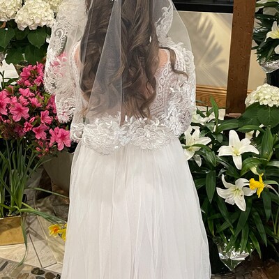 Simple Soft Veil, Moscato Wedding Veil, Fingertip Veil, Ivory Veil ...