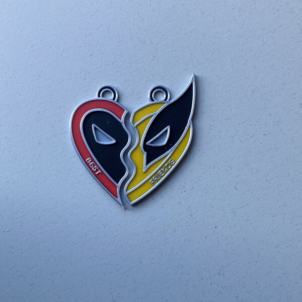 Deadpool Wolverine Heart Logo Keychain / Necklace - 3D Printed - Etsy