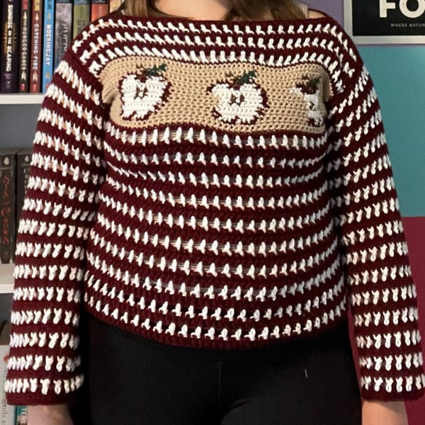 APPLE CIDER JUMPER Crochet Pattern Pdf Whimsical, Fall Sweater ...