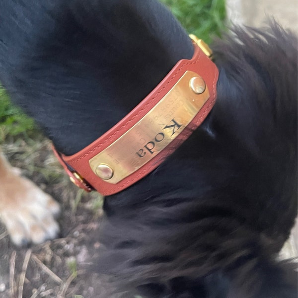 Personalized Brass Rivet Tags | Collar Pet ID Tag | Dog Tag Collar Name ...