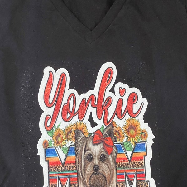 Yorkshire Terrier Yorkie Mom Png, Yorkie Mom Png, Glitter Yorkie Mom ...