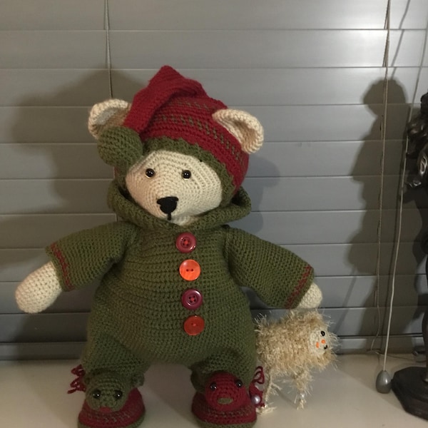 Crochet Pattern of Christmas Clothes for a Bear - Teddy. Crochet ...