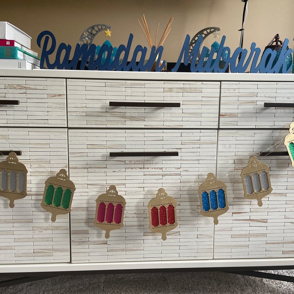 Eid Mubarak Cake Topper, Crescent Moon and Mosque Cake Topper, Ramadan ...