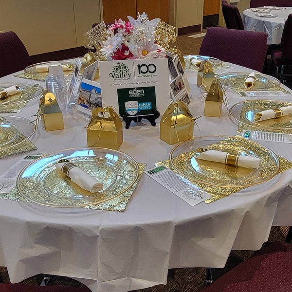 10 Pcs GOLD Victorian Elegant Wedding DIYS Event Lace Paper Placemats ...