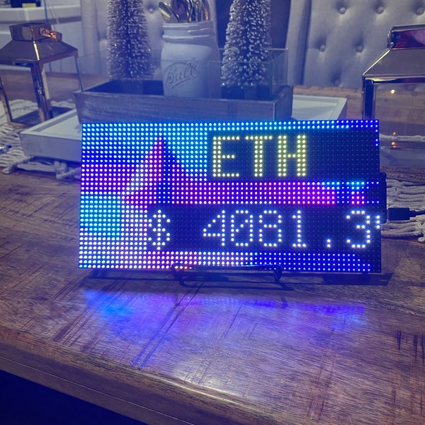 Bitcoin Ticker Crypto Ticker Stocks Ticker Pixel | Large LED Display - Etsy