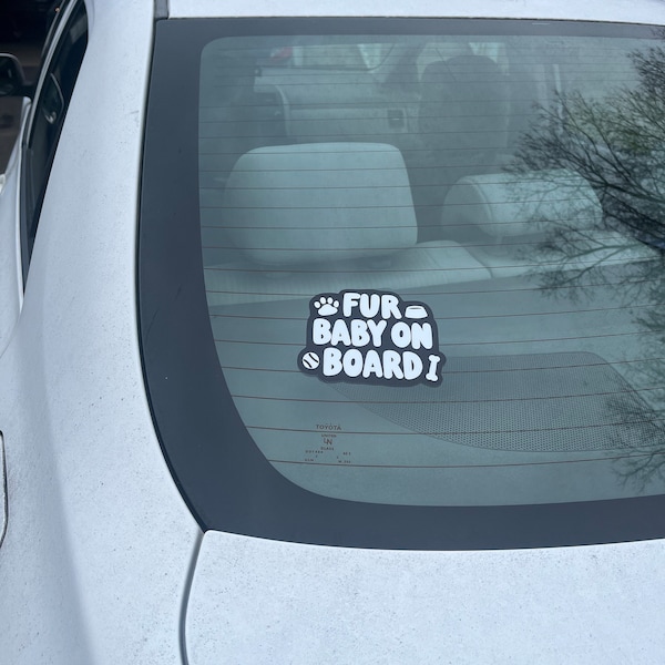 Fur Baby on Board Bumper Sticker | Car Decal Sticker, Dog, Pet, Puppy ...