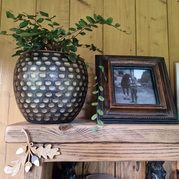 Hanging Half Dip Half Glazed Ceramic Planter - Indoor Hanging Pot - Etsy UK