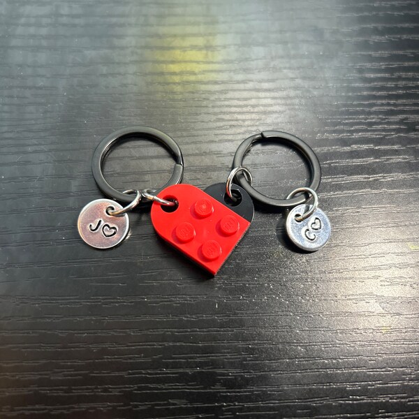 Connecting Heart Keychain Set, Made From Authentic LEGO® Bricks ...