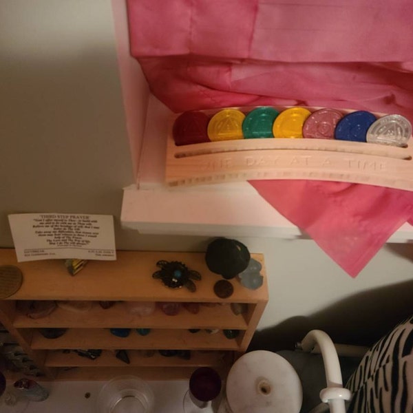 Sobriety Gift, Gift for Sponsor Sponsee, AA Chip Holder Tray, AA Coin ...