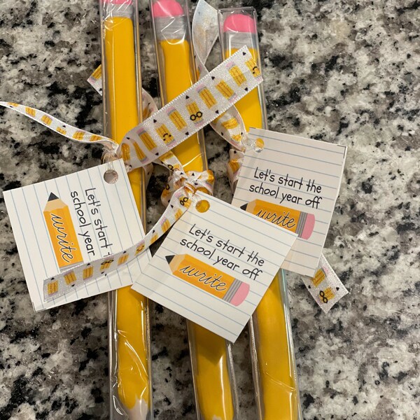 Instant Download Pencil Back to School Tag, Start School Year off Write ...