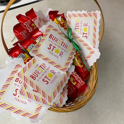Teacher Appreciation Gift Tag, Starburst Gift Tags, Teacher ...