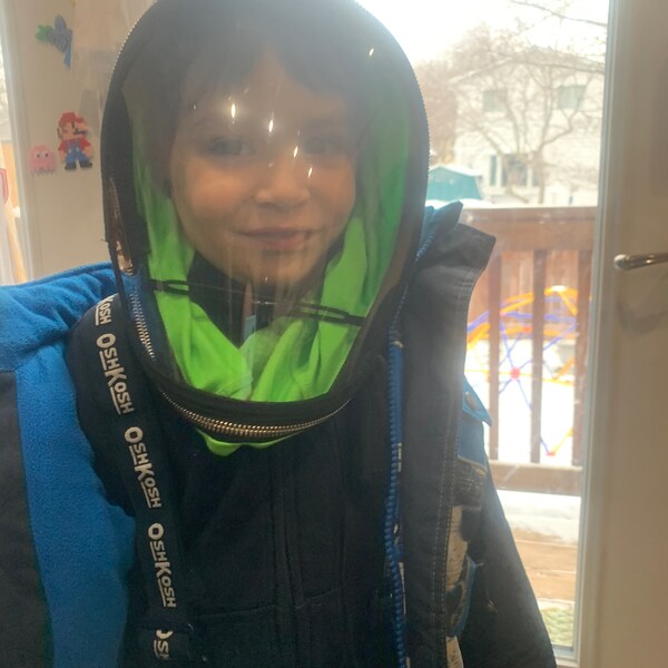 Fully Closed Hooded Kids Shiled , Hooded Face Shield, Anti Fog Child ...