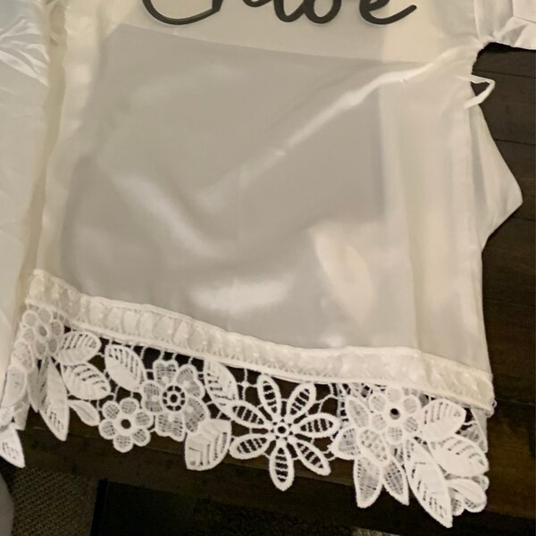 Bridal Lace Sheer Kimono Robe-honeymoon Robe-lace Robe-bride Getting ...