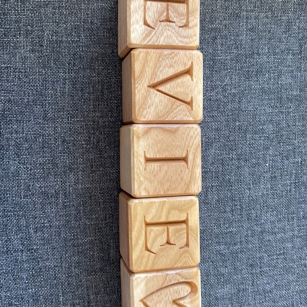 1.6'' Personalized Wood Blocks, Baby Name Blocks, Birthday Baby Shower ...