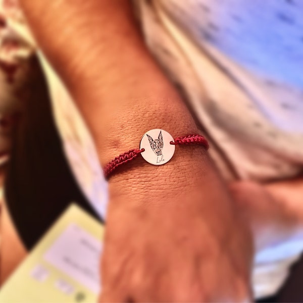 Hand-knitted Custom Pet Photo Bracelet, Animal Friendly Bracelet, Dog ...