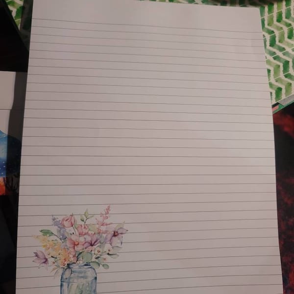 Wildflower Large Notepad, Pretty Notepad Makes a Perfect Stationery ...