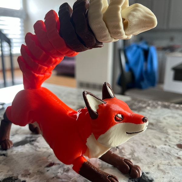 Fox - 3D Printed, Articulated, Multi-colored! - Etsy