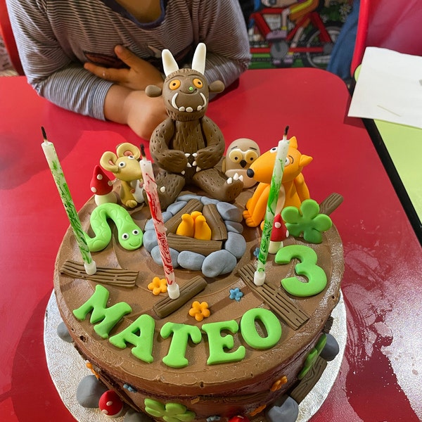 Gruffalo Cake Topper Edible Fondant Birthday Mouse Fox Owl Woodland ...