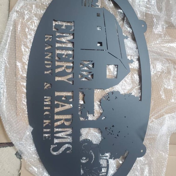 Oval Farm Sign With Family Name and Established Date - Etsy