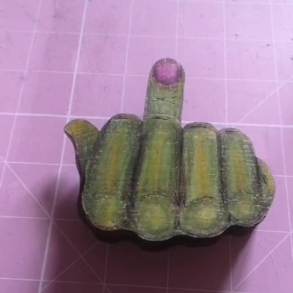Automatic Middle Finger, Flip Off, Thumbs Up, SVG, Laser Cutting File ...