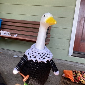 French Maid Goose Geese Outfit Crochet Goose Clothes Outdoor | Etsy