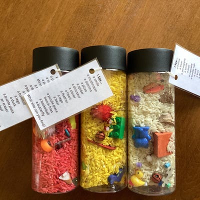 I Spy Jars 10 Oz Seek N Find Jar Sensory Tube Calm Down Jar Car Ride ...