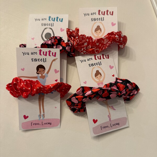 Printable Ballerina Valentine's Day Cards: Tutu Sweet Classroom Tags ...