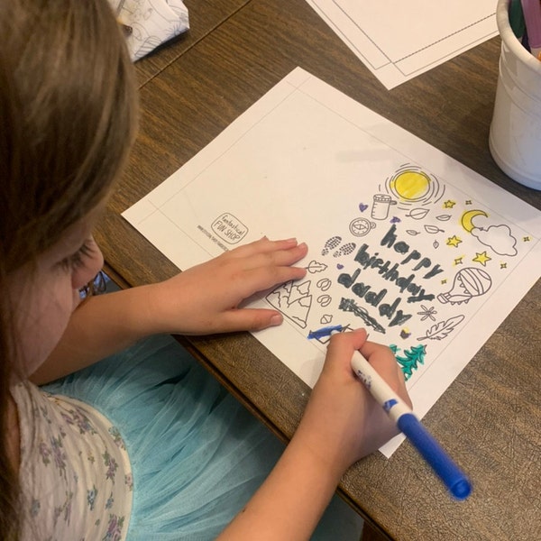 Happy Birthday Daddy PRINTABLE Card for Dad From Child, Print at Home ...