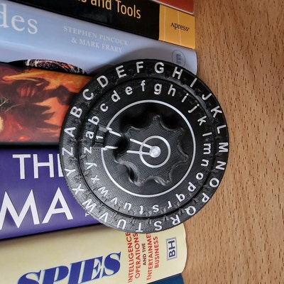 Caesar Cipher Decoder Wheel 3D Printed, Offset Alphabet Secret Code ...