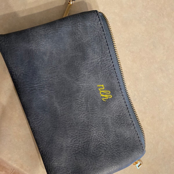 Monogram Wristlet With Mini Initial | Monogram Wristlet Wallet ...