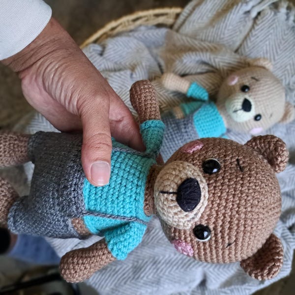 PDF Bruno the Bear/crochet Pattern in English and Polish/digital ...