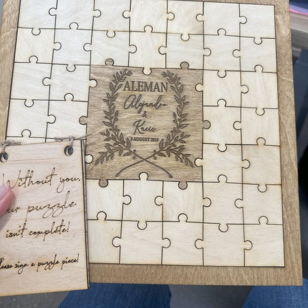 Personalized Jigsaw Puzzle Wedding Guest Book Puzzle for Graduation ...