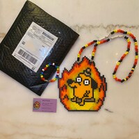Elmo on Fire MEME Kandi Rave Perler - Etsy Canada