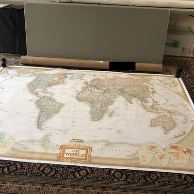 National Geographic Executive World Map Wall Mural Giant Removable ...