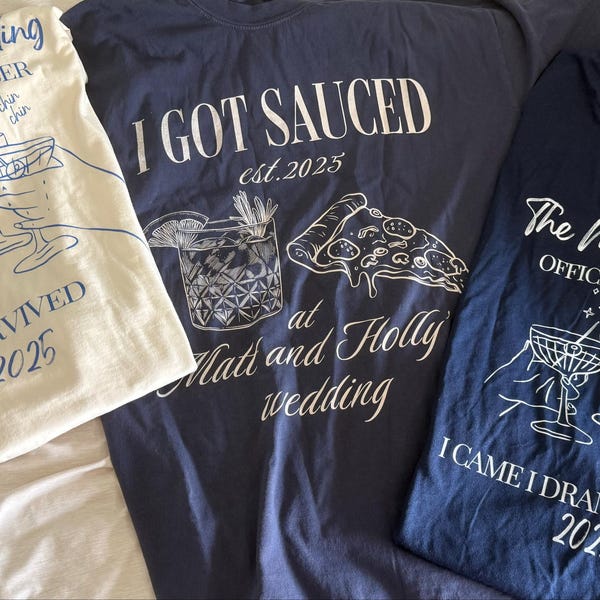 Custom Wedding Shirt Cocktail Wedding Tshirt Toss Wedding Merch Newly ...