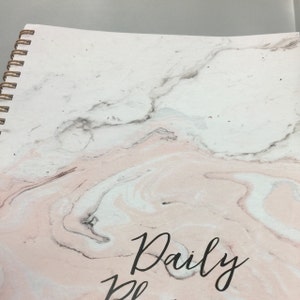 Personalized Notebook Cover, Marble Notebook, Monogram Notebook, Pink ...