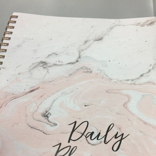 Marble Notebook, Pink Notebook, Lined Notebook, Spiral Notebook, Large ...