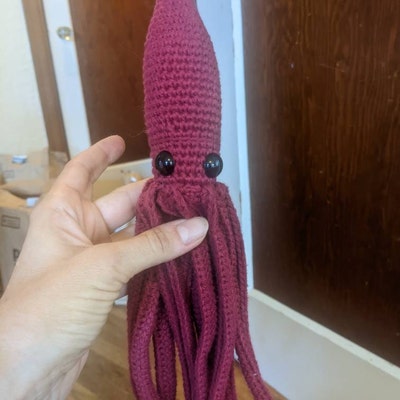 Cuttlefish Amigurumi Velvet Plushie Crochet Cuttlefish Marine Animal ...