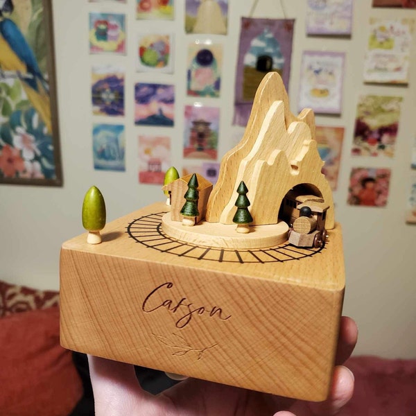 Personalized Musical Train Carousel | Custom Keepsakes Heirloom ...