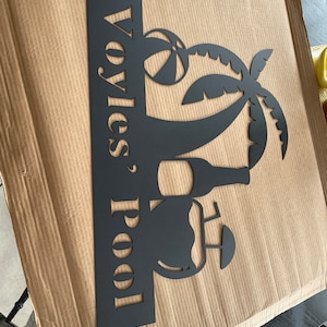 Personalized Beach Theme Sign,custom Beach Theme Sign,pool Drink Sign ...
