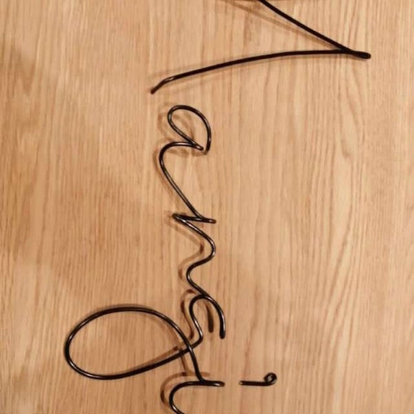Custom Wire Word or Phrase in Slice Font - Etsy