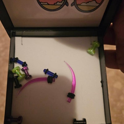 0g Pink Purple Acrylic Septum Stretching Pincher 8mm Ear Plugs Tunnels ...