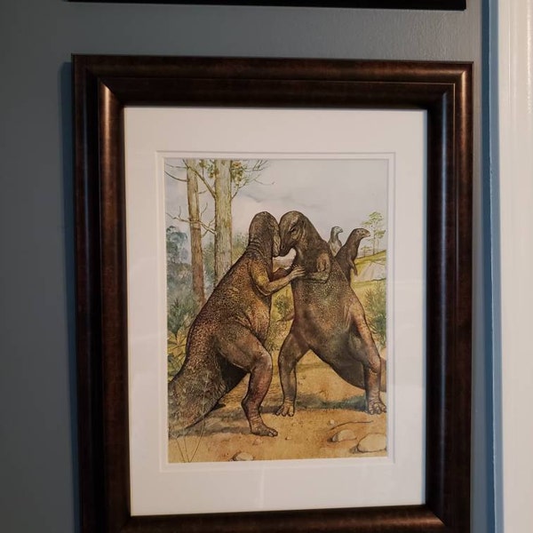 1954 "tyrannosaurus" by William Scheele in Black Custom 11x14 Mat ...