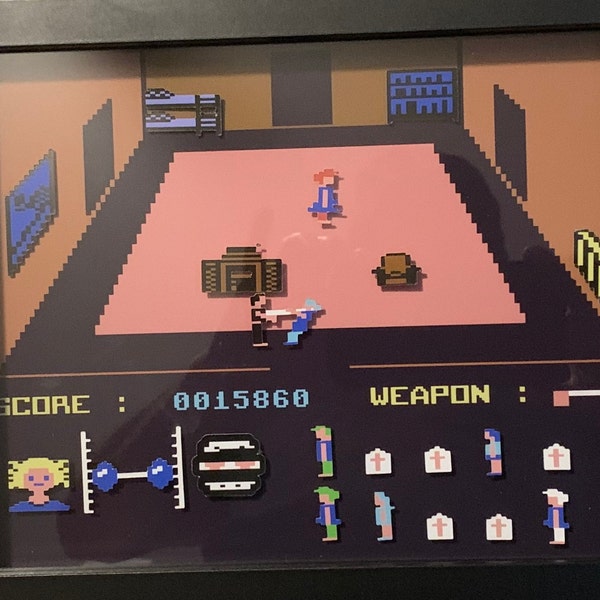 The Simpsons Shadow Box-arcade-simpsons - Etsy