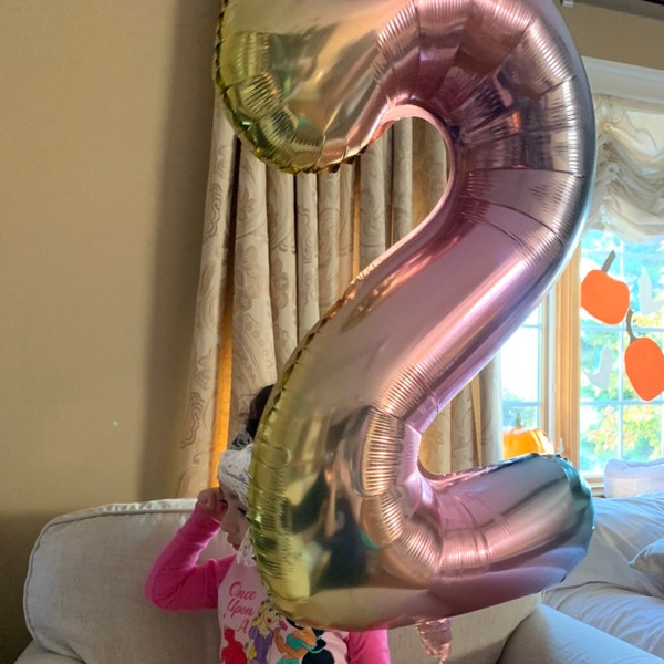 Rainbow 32" Number Balloons - Number Balloons, Giant Number Balloons ...