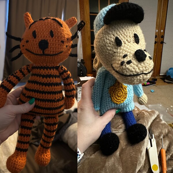 Crochet Cartoon Dog Cop and Petey the Cat Pattern, Crochet Pattern ...