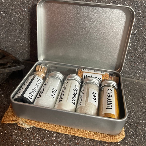 BUSHCRAFT SPICE SET, Travel Spices Set, Spice Storage, Campfire Spices ...