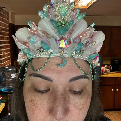 Tiara Pink Seashell Tiara Bridal Wedding Accessorie Mermaid - Etsy