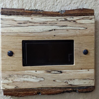 Live Edge Extreme Rustic Solid Oak Log Switch and Outlet Covers - Etsy